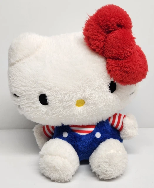 SANRIO HELLO KITTY Blue Red White Overalls Plush Stuffed Animal Brand New w/ Tag $29.50 ...
