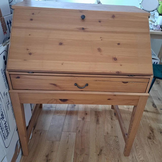 IKEA ALVE SECRETARY Desk Bureau Writing Secretaire Pine Wood Student Study Uni 95.00 PicClick UK