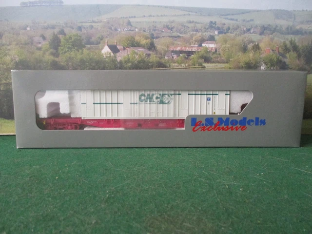 LS MODELS 1:87 H0 Container Wagon Cnc/ Sncf Epoche Iv- V. Cat No.30-113 ...