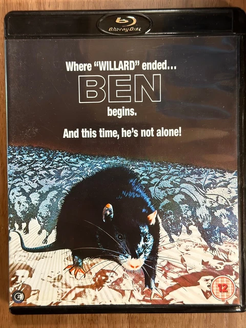 BEN BLU-RAY 1973 Willard Sequel Rat Horror Movie w/ Michael Jackson ...