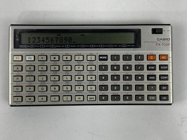 VINTAGE CASIO FX-702P Basic Programmable Calculator Pocket Computer £66 ...