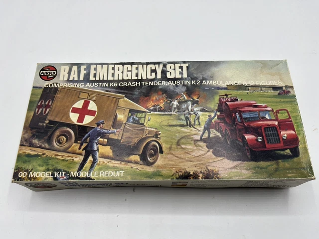 VINTAGE AIRFIX RAF Emergency Set HO/OO scale model kit. Contents Unused ...