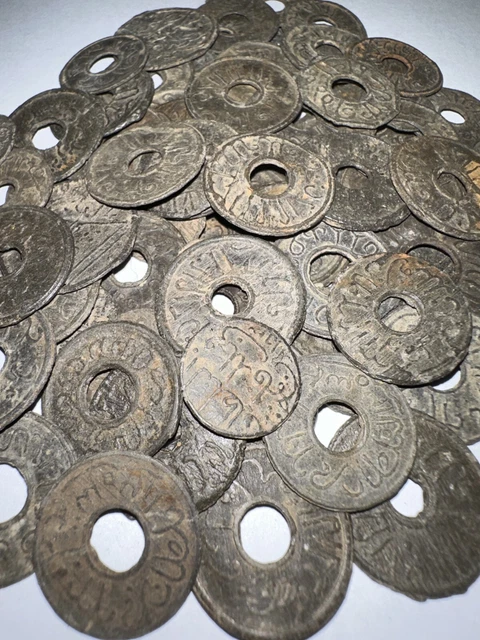 PALEMBANG SULTANATE TIN Pitis Coins Lot 10 Pcs Indonesia $4.00 - PicClick