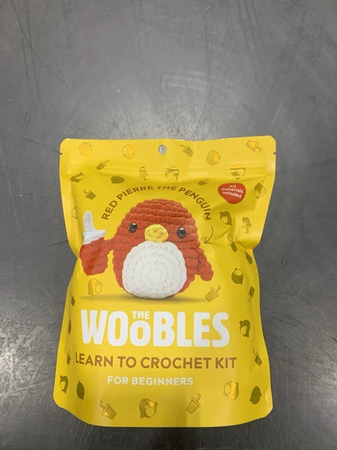 2025 RARE WOOBLES Red Pierre Penguin Crochet KIT LE 12,000 Mcondalds ...
