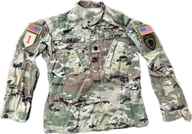 US ARMY OCP Multicam Jacke 7 patches Colonel Delash 1st Infantry ...