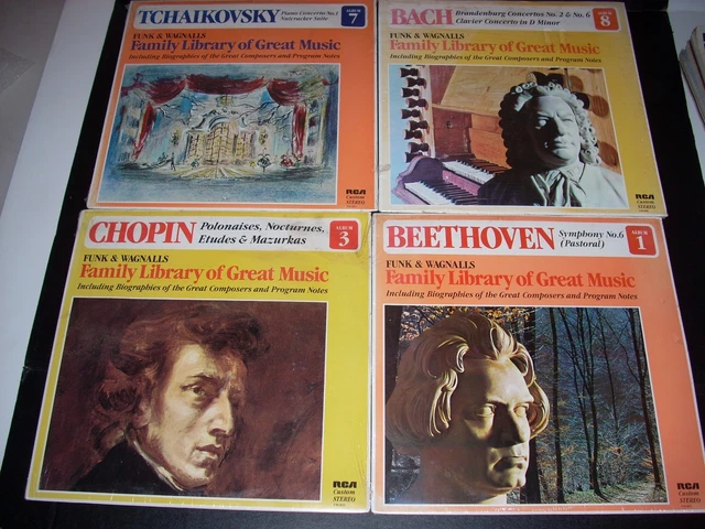 FUNK & WAGNALLS Family Library of Great Music Bach Beethoven Chopin ...