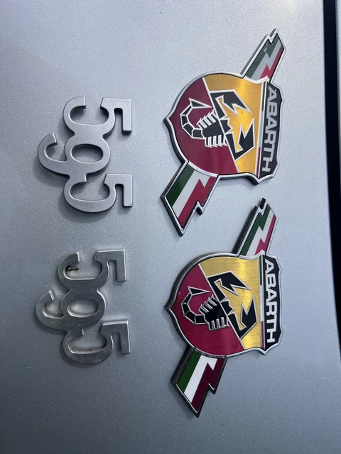 GENUINE OEM FIAT 500 Abarth 595 Rear Quarter Badges For Turismo ...