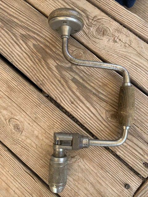 VINTAGE STANLEY NO. 945 10-inch Ratcheting Bit Brace Hand Drill Made In ...