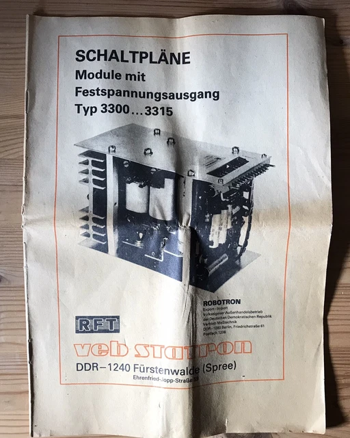 STROMVERSORGUNGSBAUSTEIN VON STATRON Typ 3307 /12 mit Schaltplan EUR 12 ...