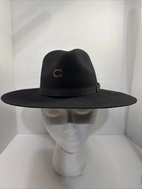 CHARLIE 1 HORSE Hat Co. Womans Black Western Cowboy Hat Highway Jr Size ...