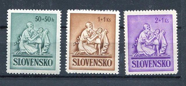 SLOVAKIA WW2 GERMAN Puppet State 1941 Scott B5-B7 Perfect Mnh £3.49 ...
