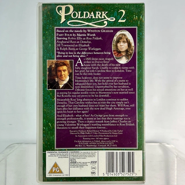 POLDARK: SERIES 2 PART FOUR Video Tape VHS CASSETTE PAL 1975 BBC Robin ...