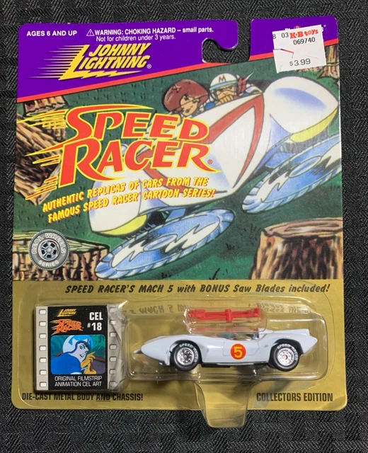 1997 JOHNNY LIGHTNING SPEED RACER Mach 5 avec lames de scie et cellule ...