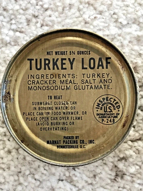 VINTAGE VIETNAM US Army C Rations, 2 Cans + Box, Turkey Loaf and Fruit ...