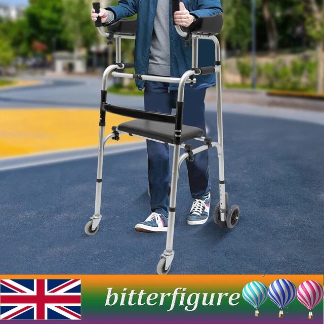 UPRIGHT MOBILITY WALKER Upwalker Lightweight Rollator Walker 4 Wheel ...
