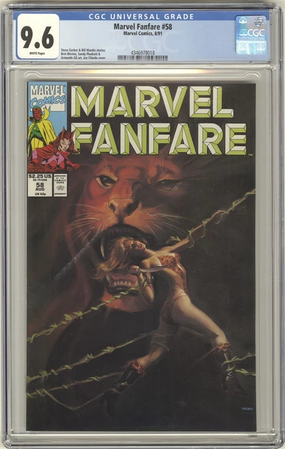 MARVEL FANFARE #58 CGC 9,6 CLÉ DE BANDE DESSINÉE HAUTE QUALITÉ ...