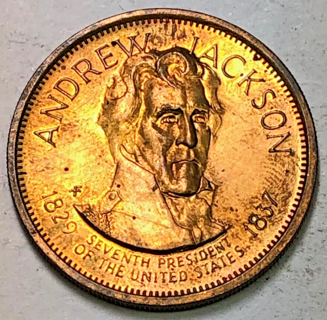 ANDREW JACKSON TOKEN President Collectible Large Coin Medal EXACT ITEM ...