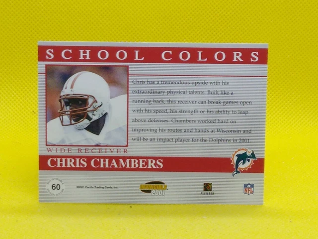 CHRIS CHAMBERS 2001 Invincible SCHOOL COLORS ROOKIE #60 Wisconsin ...