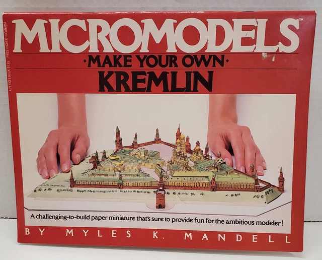 CARD MODEL MAKE Your Own Kremlin MicroModels Paper Miniature Vintage ...