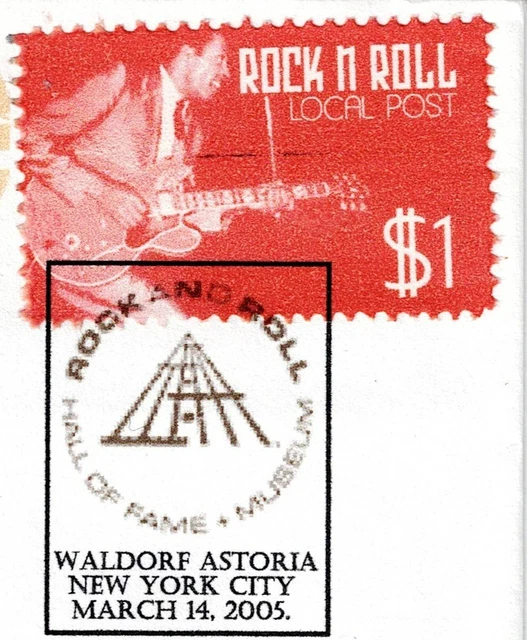 HALL OF FAME Inductee, Joni Mitchell, P.T.P.O. Cover, $1 Local stamp (C ...