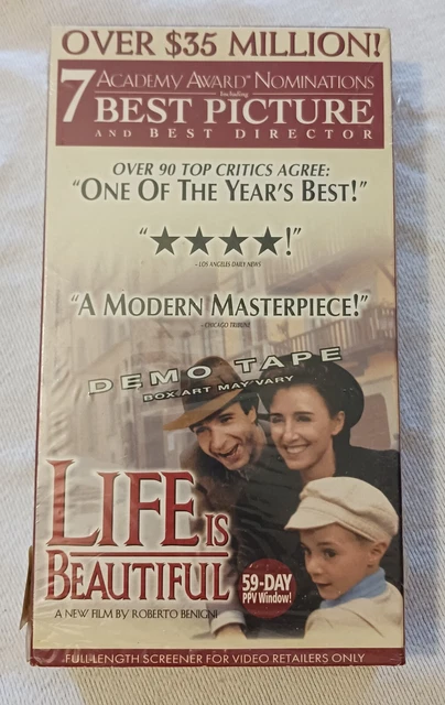 LIFE IS BEAUTIFUL Demo Promo Screening VHS Tape Starring Roberto ...