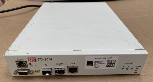 ETHERACCESS RAD ETX201A, ETX-201A_FT/NULL/30/1UTP (B), S/W ver: 2.40.03 EUR 69,90 - PicClick FR