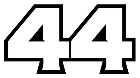 LEWIS HAMILTON 44 Number Logo - F1 STICKER DECAL Medium £3.24 - PicClick UK