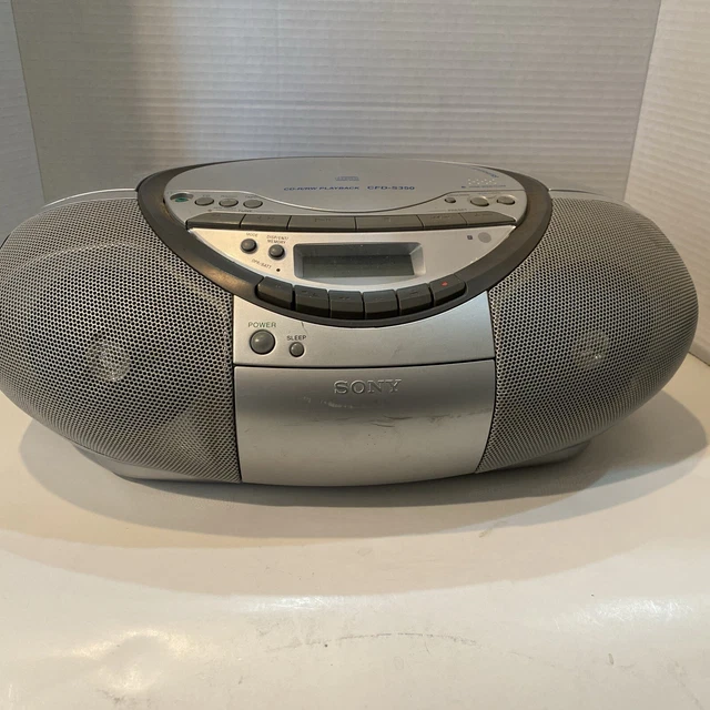 SONY BOOMBOX STEREO CFD-S350 CD Radio CD-R, RW Playback Cassette ...