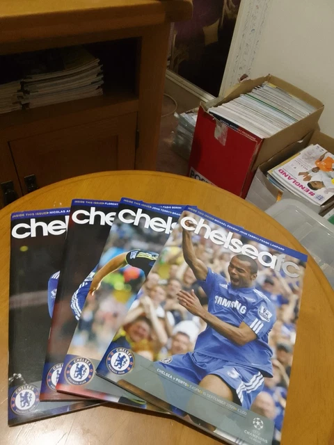 CHELSEA X 4 2009/2010 Home Champions League Programmes (Bulk Lot) All ...
