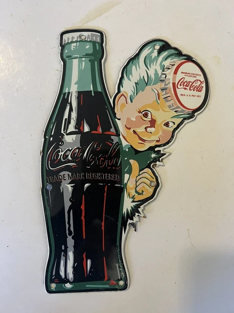 COCA-COLA SPRITE BOY Vintage Porcelain Soda Sign EUR 30,16 - PicClick FR