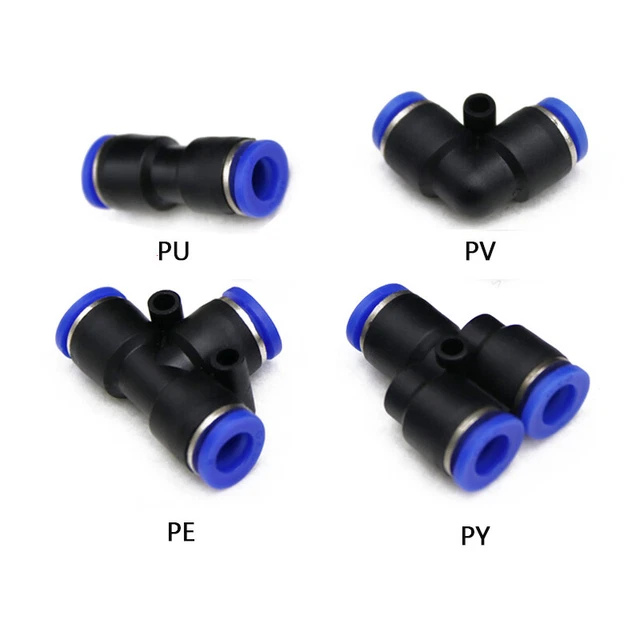 PNEUMATIC PUSH IN Fittings ，Connectors - Air Water Hose tube Quick ...