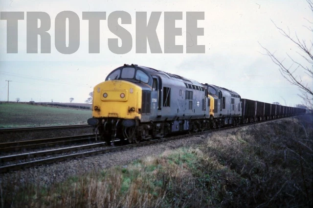 35MM SLIDE BR British Railways Diesel Loco Class 37 37154 Croxton 1988 ...