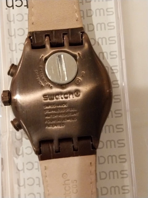 MONTRE SWATCH HOMME "Back to copper"parfait étât; bracelet cuir neuf ...