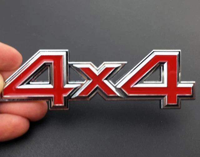 METAL RED 4WD 4x4 Car Rear Trunk Tailgate Emblem Badge Decal Sticker ...