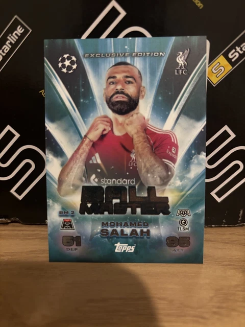 TOPPS MATCH ATTAX 2026 Mohamed Salah Ball Master Exclusive Edition ...