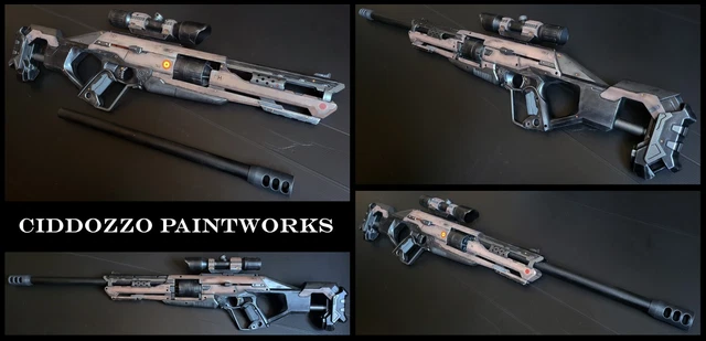 NERF ALPHAHAWK CUSTOM Paint - Cyberpunk Sniper Rifle - Cosplay o Larp ...