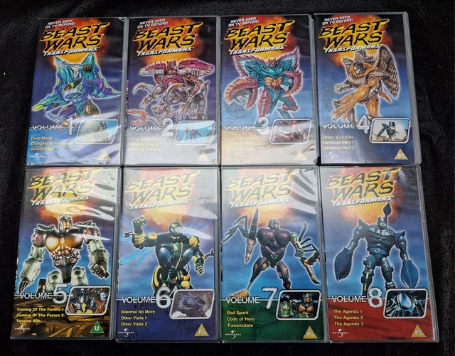 BEAST WARS TRANSFORMERS VHS Collection Volumes 1-8 Complete Set With ...