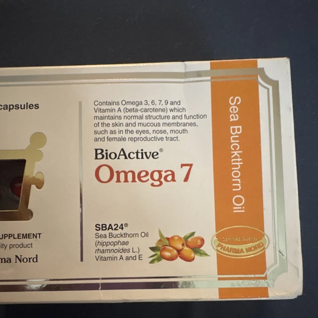 PHARMA NORD SEA Buckthorn Oil Bio Active Omega 7 - 150 Capsules £33.55 ...