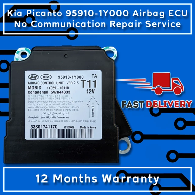 KIA PICANTO 95910-1Y000 Airbag ECU No Communication Postal Repair ...