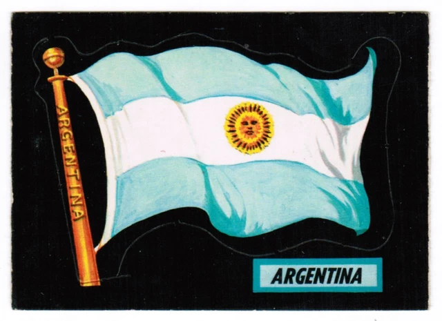 1970 O-PEE-CHEE FLAGS of the World Argentina Punch Out Sticker #4 $2.05 ...