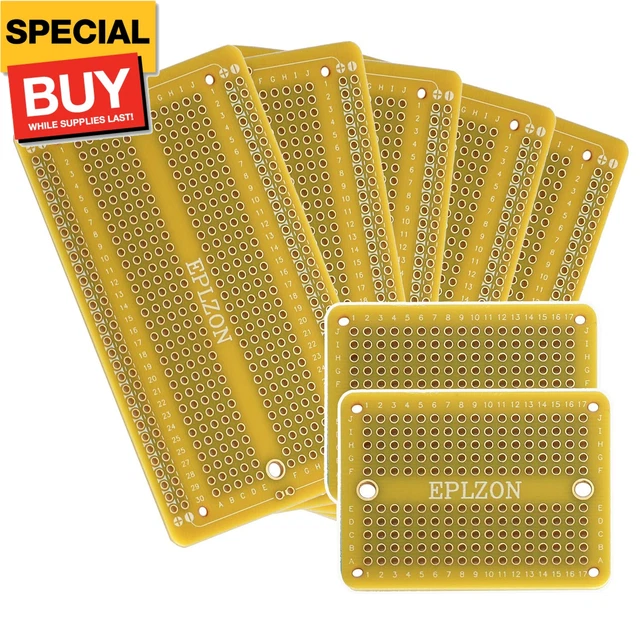 SOLDERABLE BREADBOARD PCB Board Gold-Plated Solder Breadboard for DIY ...