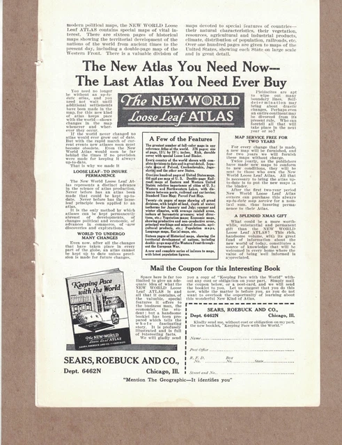 1919 ANTIQUE FUR Coat Fashion & Sears Roebuck Atlas Original Ad Print £ ...