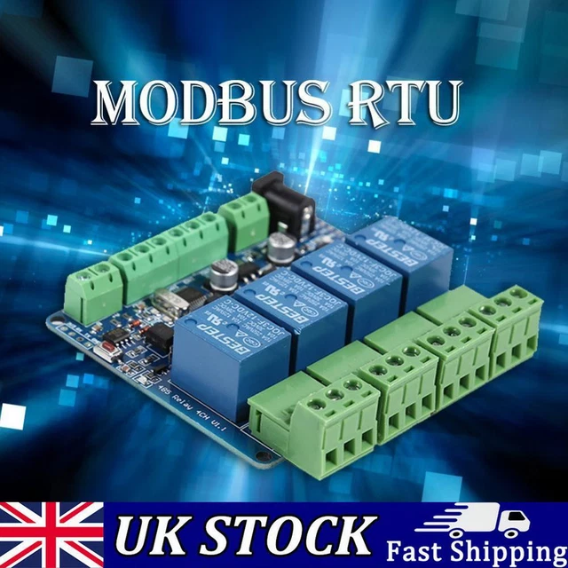 MODBUS RTU 4 Way Relay Module TTL/RS485 Interface Communication with ...