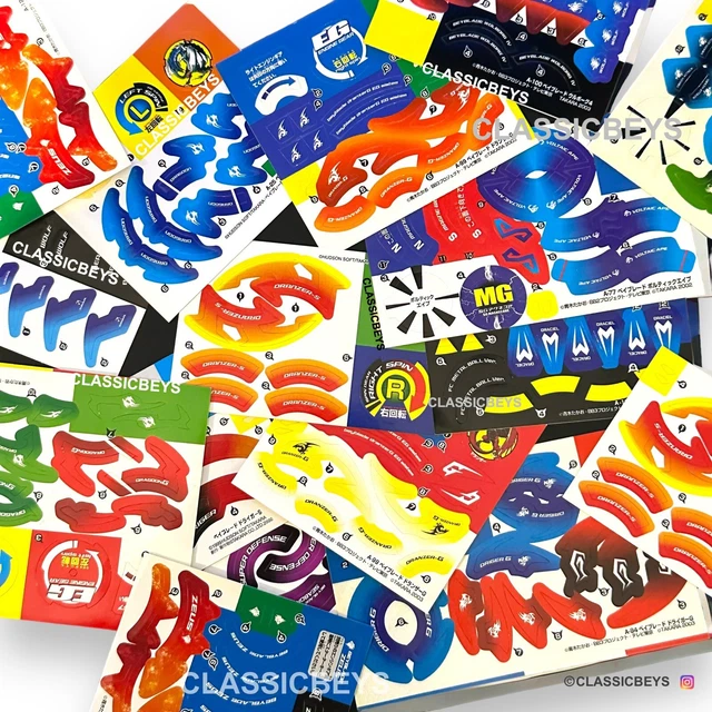BEYBLADE CUSTOM VINYL Pre-Cut Sticker Sheets £7.99 - PicClick UK