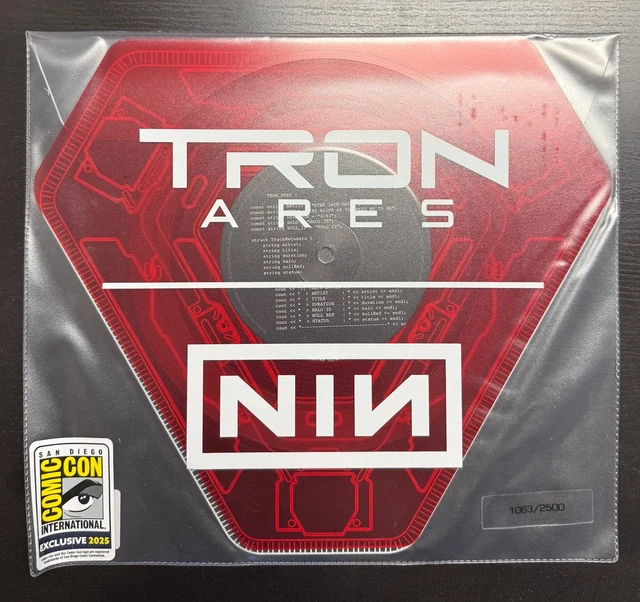 SDCC 2025 TRON ARES Nine Inch Nails 7" Vinyl Promo Record LE 1063/2500 ...