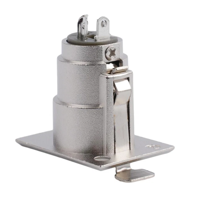 3 PIN AUDIO Chassis Panel DMX Male/Female Socket Metal Mount Video ...