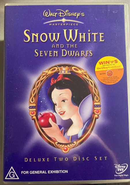 SNOW WHITE & THE SEVEN DWARFS 2 x DVD 1937 Deluxe Set Region 4 0124 ...