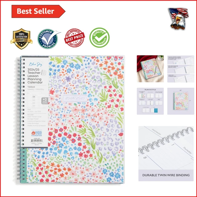 FLORAL 2024-2025 TEACHER Planner with Class Birthday Tracker ...