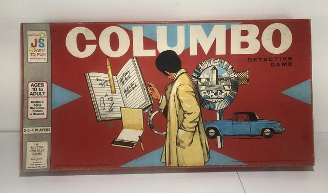 VINTAGE 1974 COLUMBO Detective Board Game Milton Bradley - Australian ...