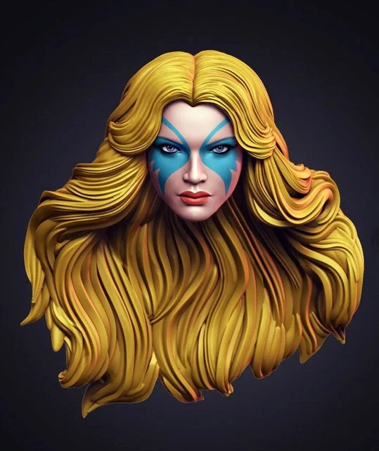 DISCO DAZZLER X-MEN 1:6 scale custom unpainted Head 12" Action Figure ...